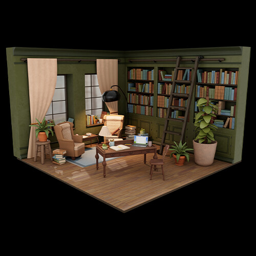 ArtStation - Writer's Desk