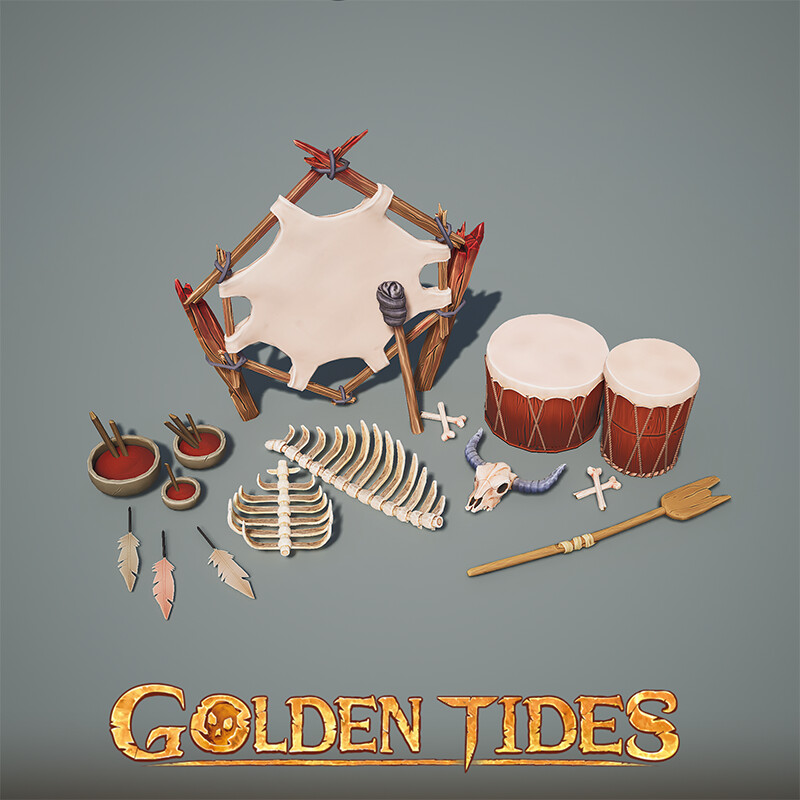 ArtStation - Stylized Drums and other props