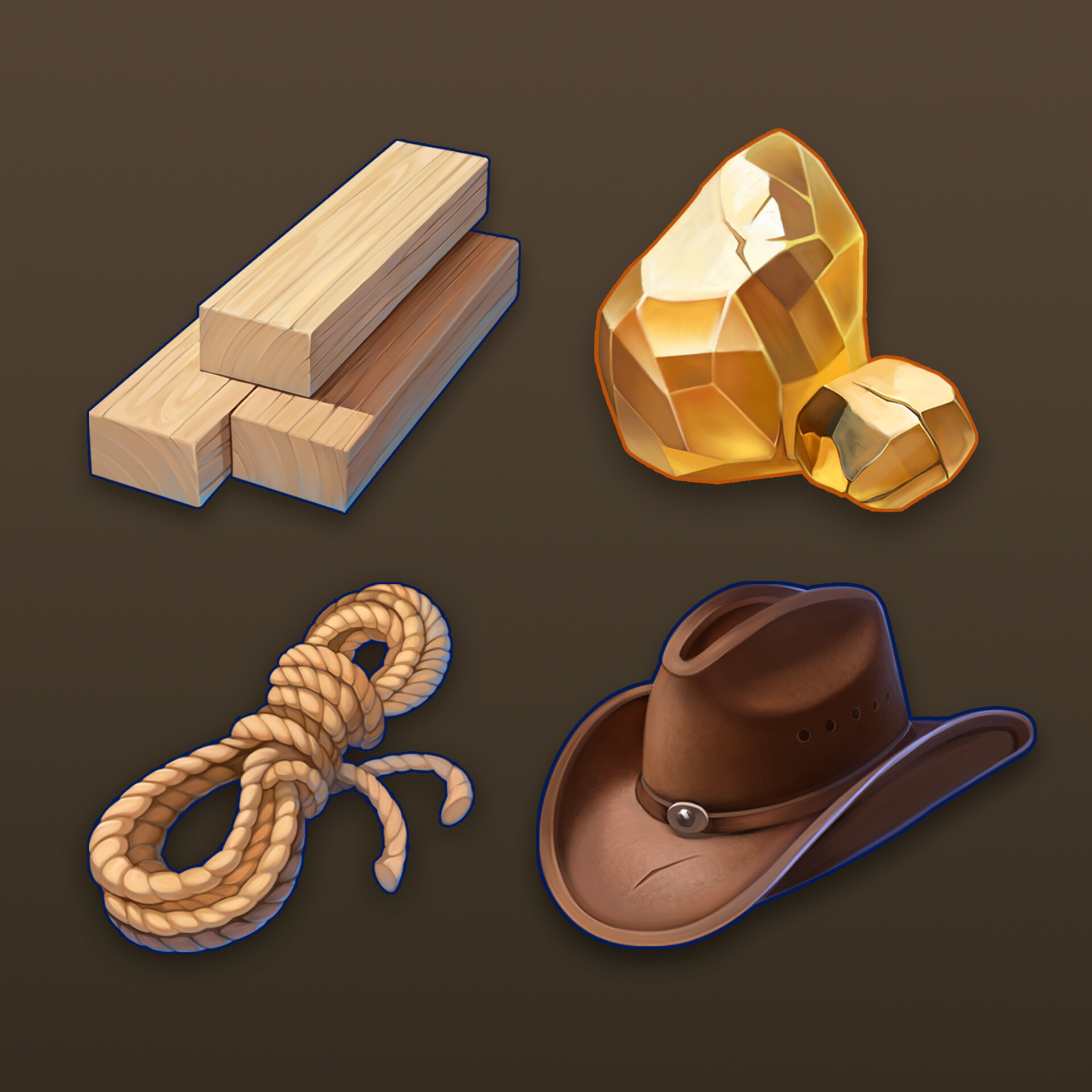 ArtStation - A few icons inspired of "Uncharted" theme