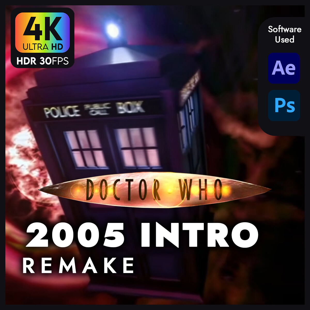 ArtStation - 4K Doctor Who Time Vortex Intro 2005 Remake - Stunning ...