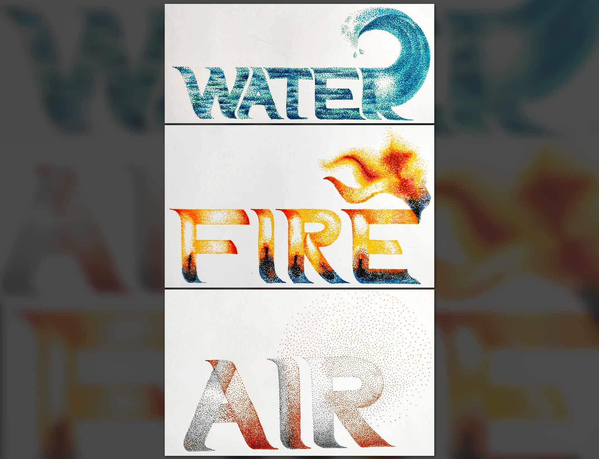 ArtStation - Elements : Expressive Lettering : Stippling