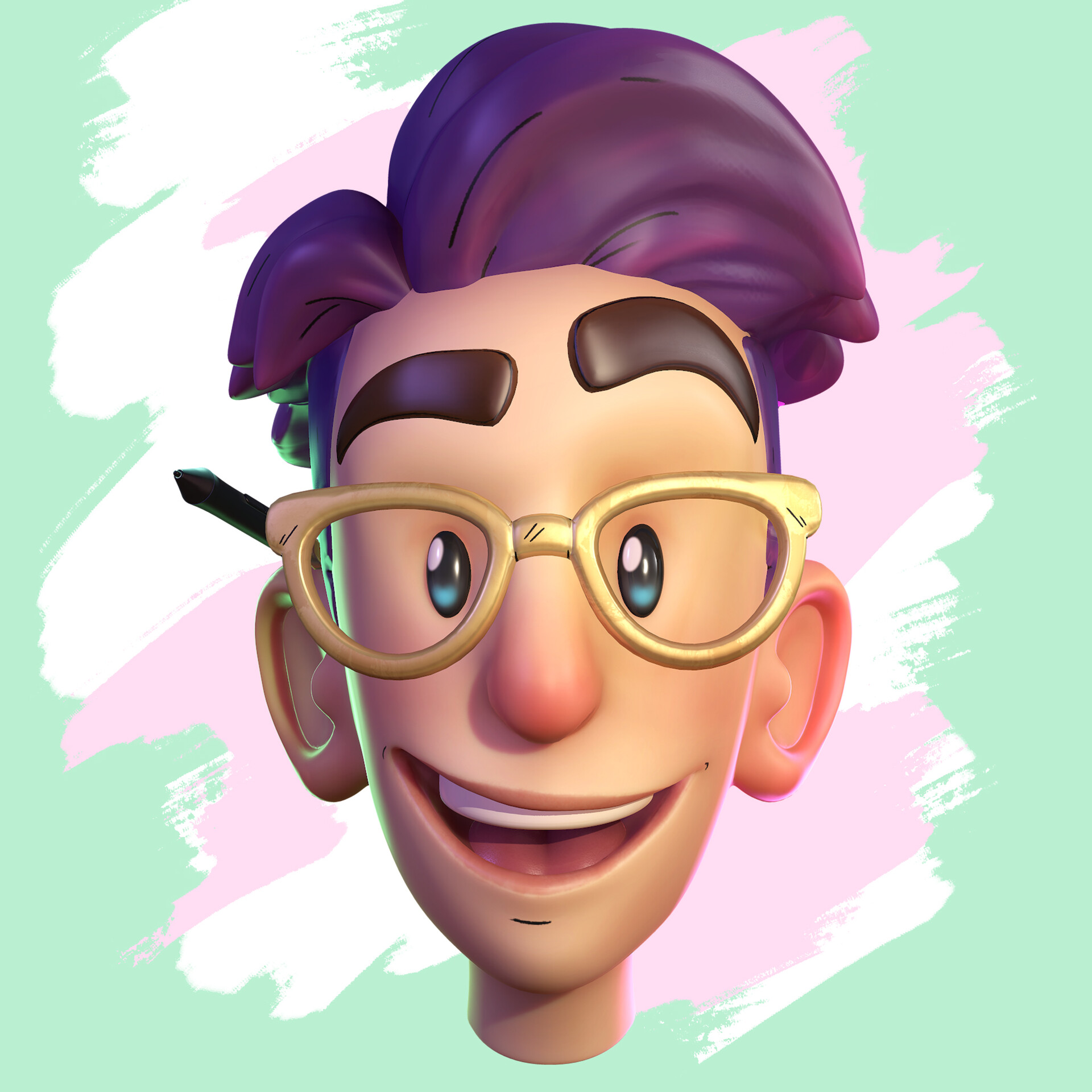 ArtStation - Stylized Self-Portrait