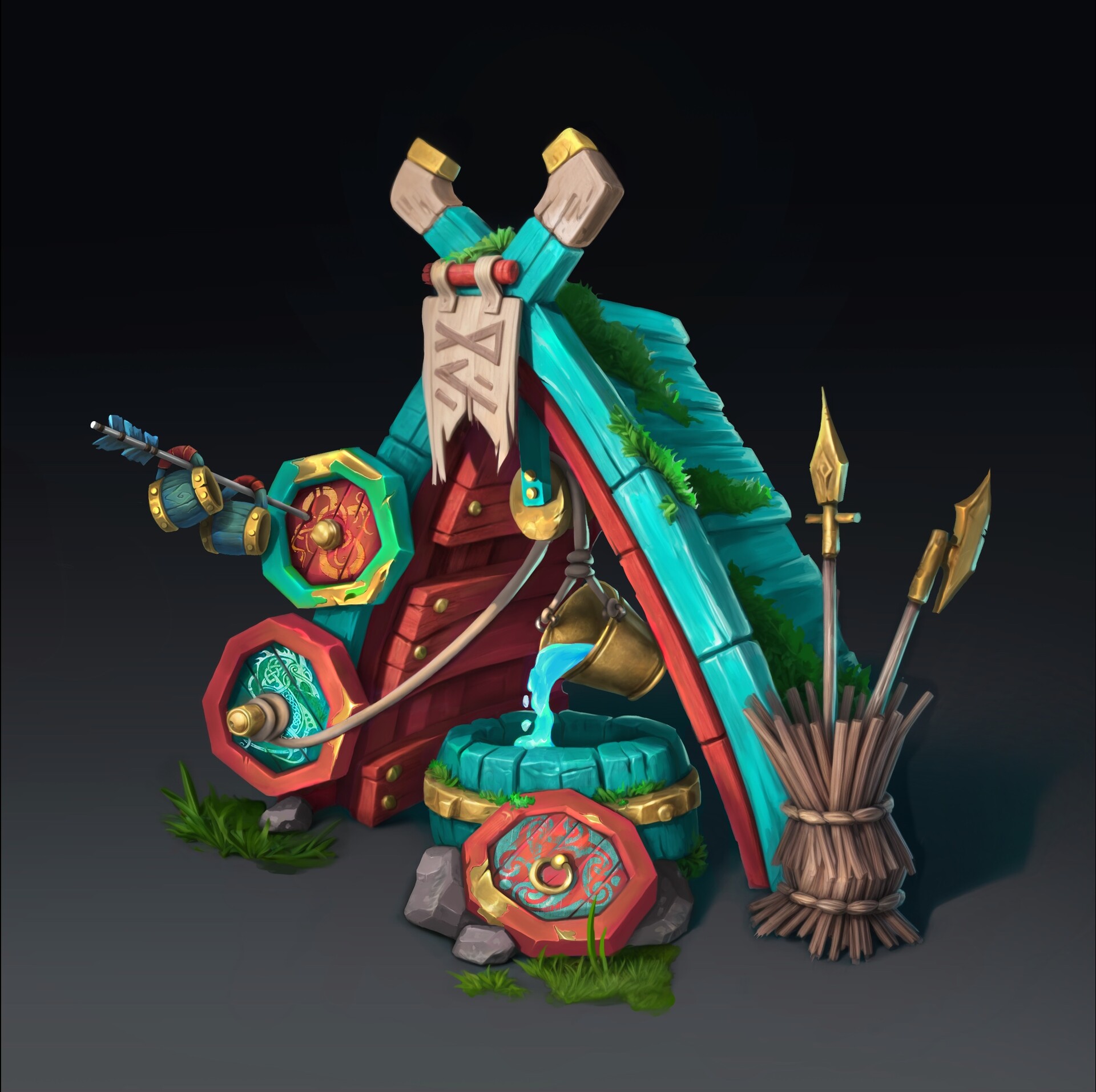 ArtStation - Props. Vikings. Well