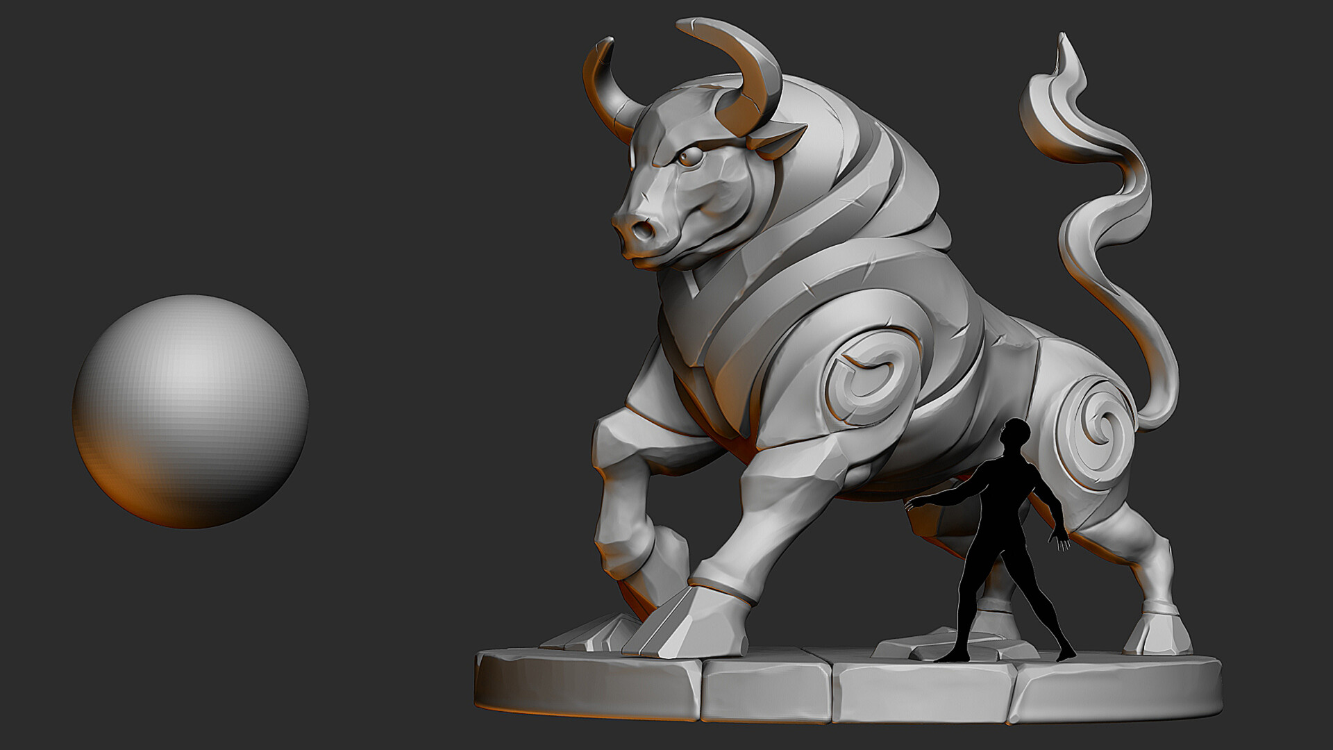 ArtStation - Stylized Bull Statue Sculpting tutorial