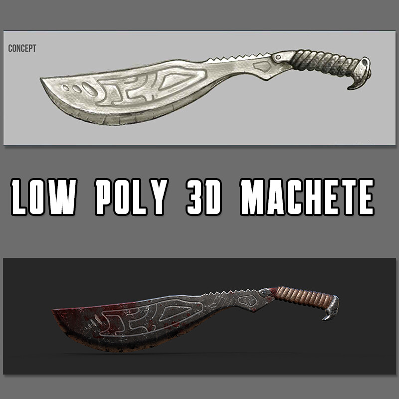 ArtStation - Low Poly Realistic Machete