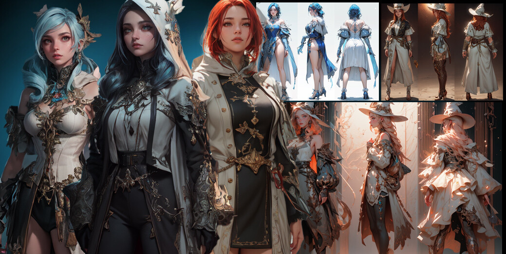 ArtStation - 396 Fantastical Enchanted Mage Attire - Designs Character ...