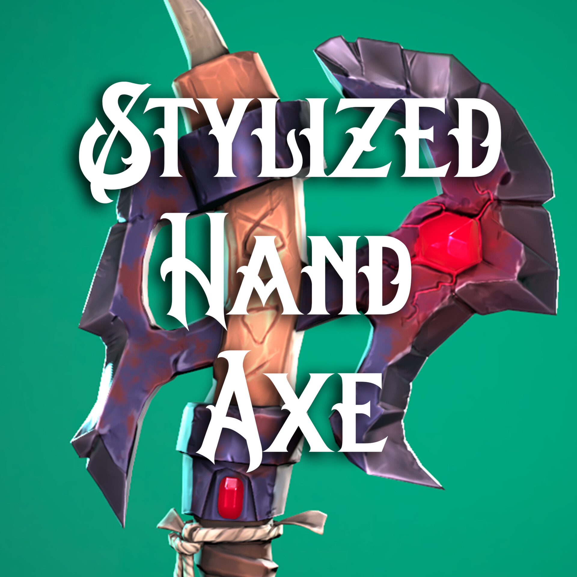 ArtStation - Stylized Hand Axe 3D Game Prop