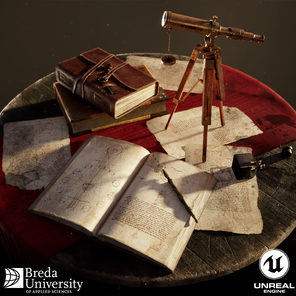 ArtStation - Astronomer's workspace - "Stargazer"