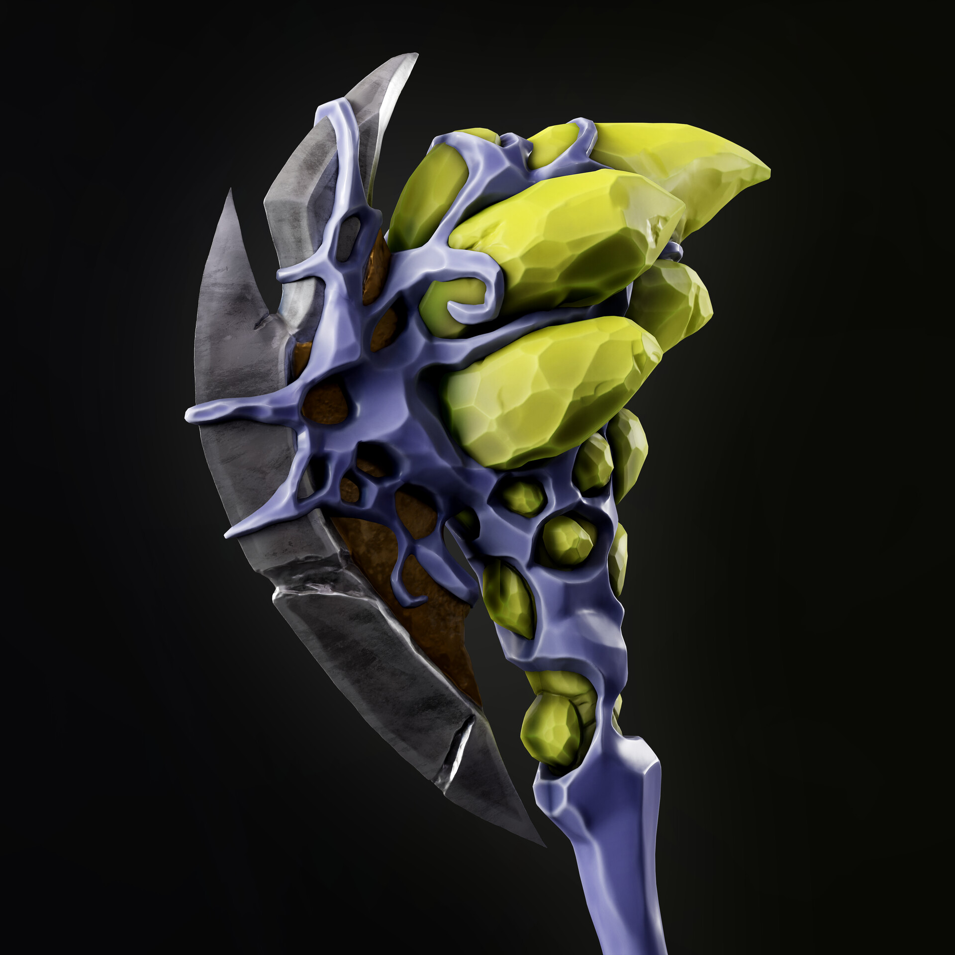 ArtStation - Rock Axe Stylized Weapon