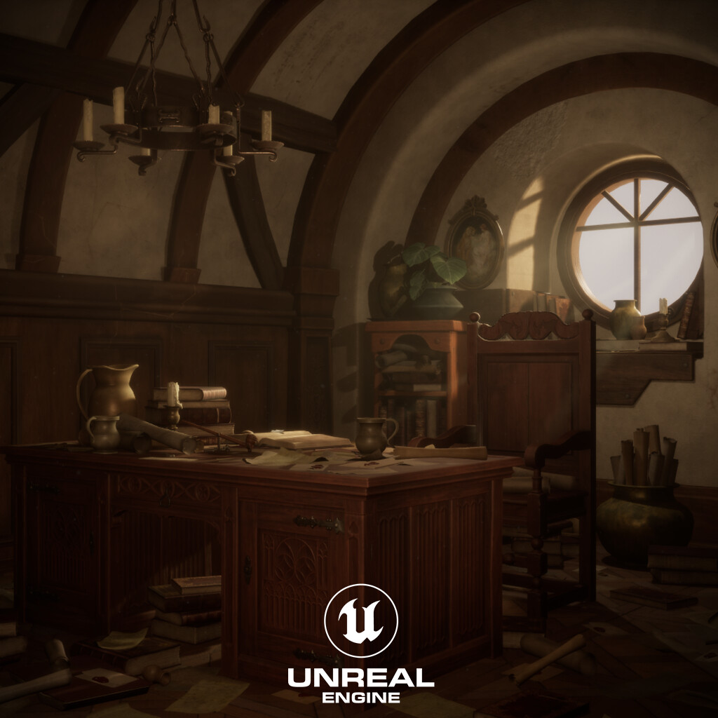 ArtStation - Mage's Study - 3D Game Environment Diorama