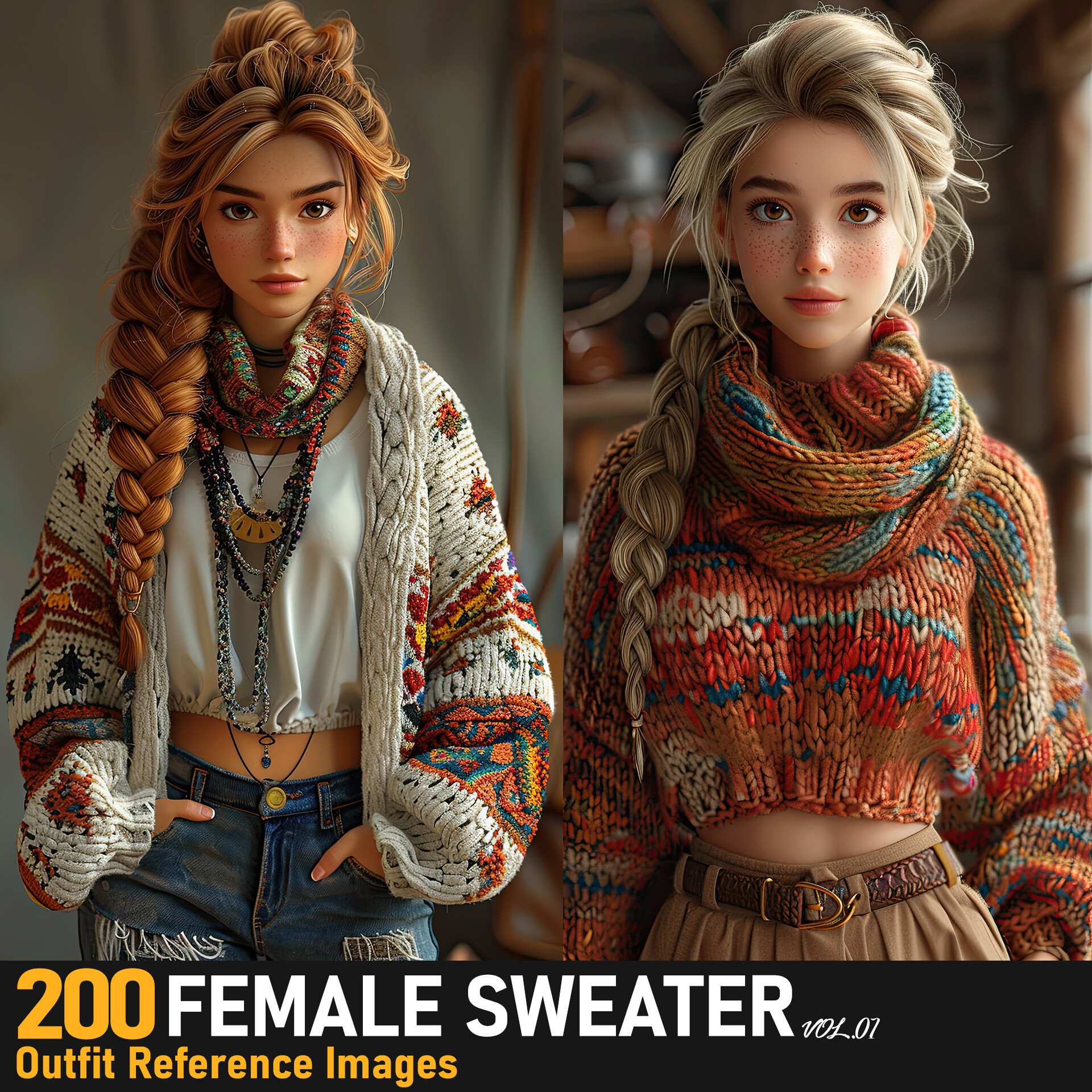 ArtStation - Female Sweater VOL.01|4K Reference Images