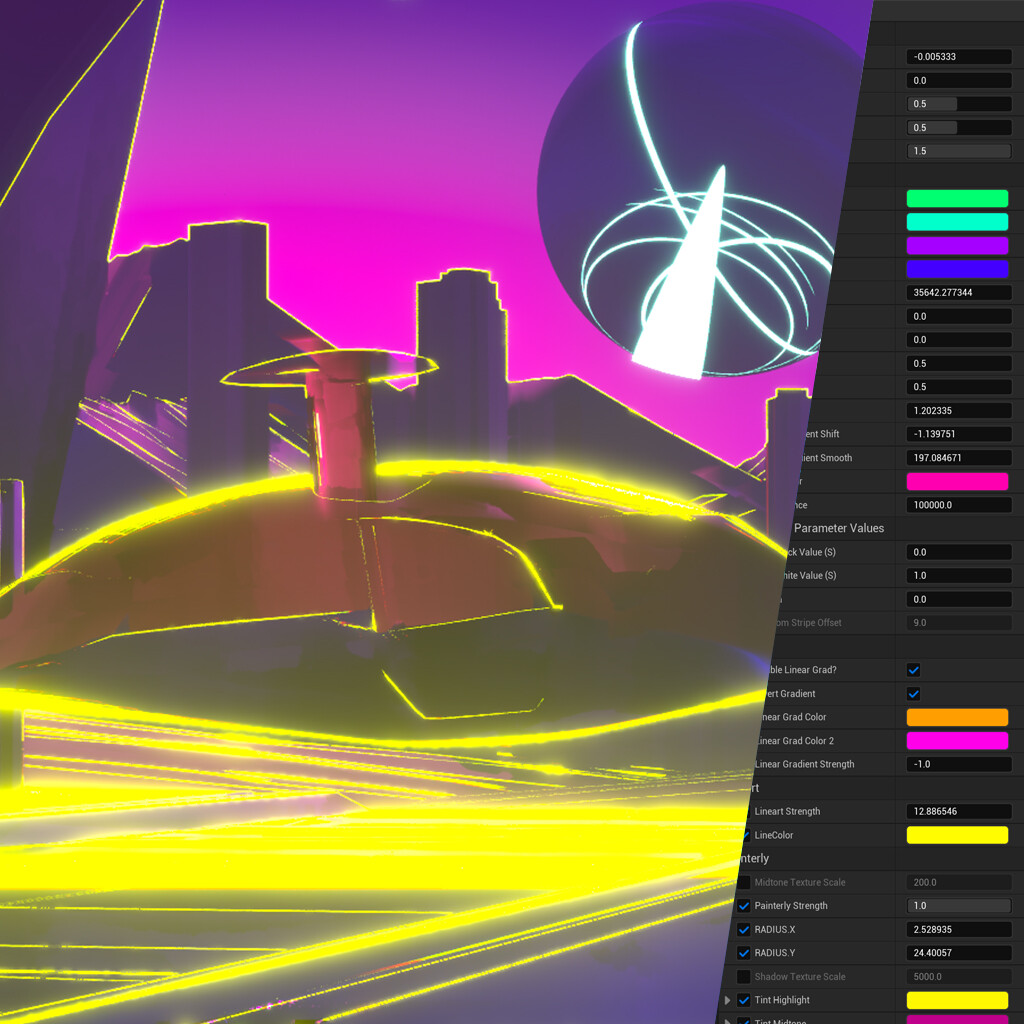 ArtStation - UE5 Stylized Post Process Effect