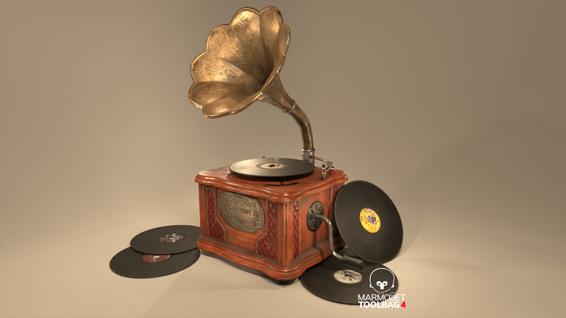 ArtStation - Prop: Gramophone with Record