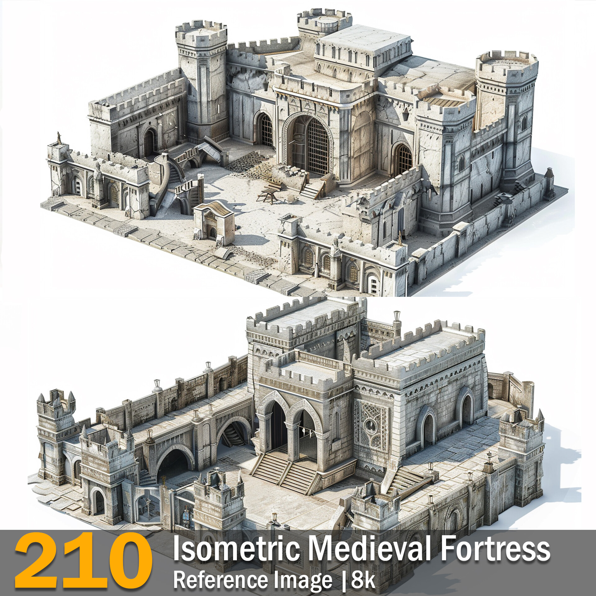 ArtStation - Isometric Medieval Fortress | Reference Images | 8K