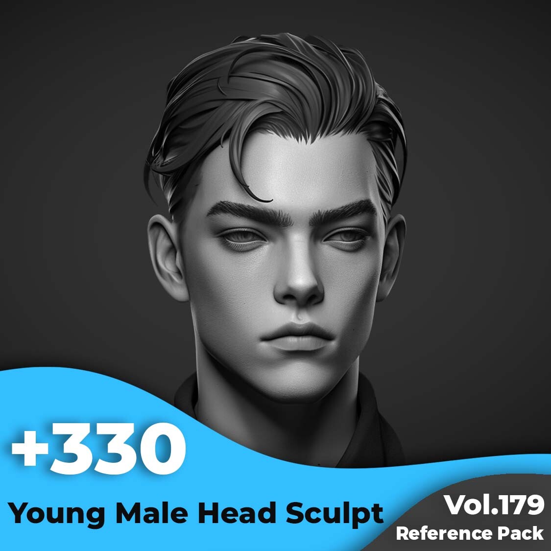 3D Head Sculpt References in 4K - Tika Art - +330 Young Male Head ...