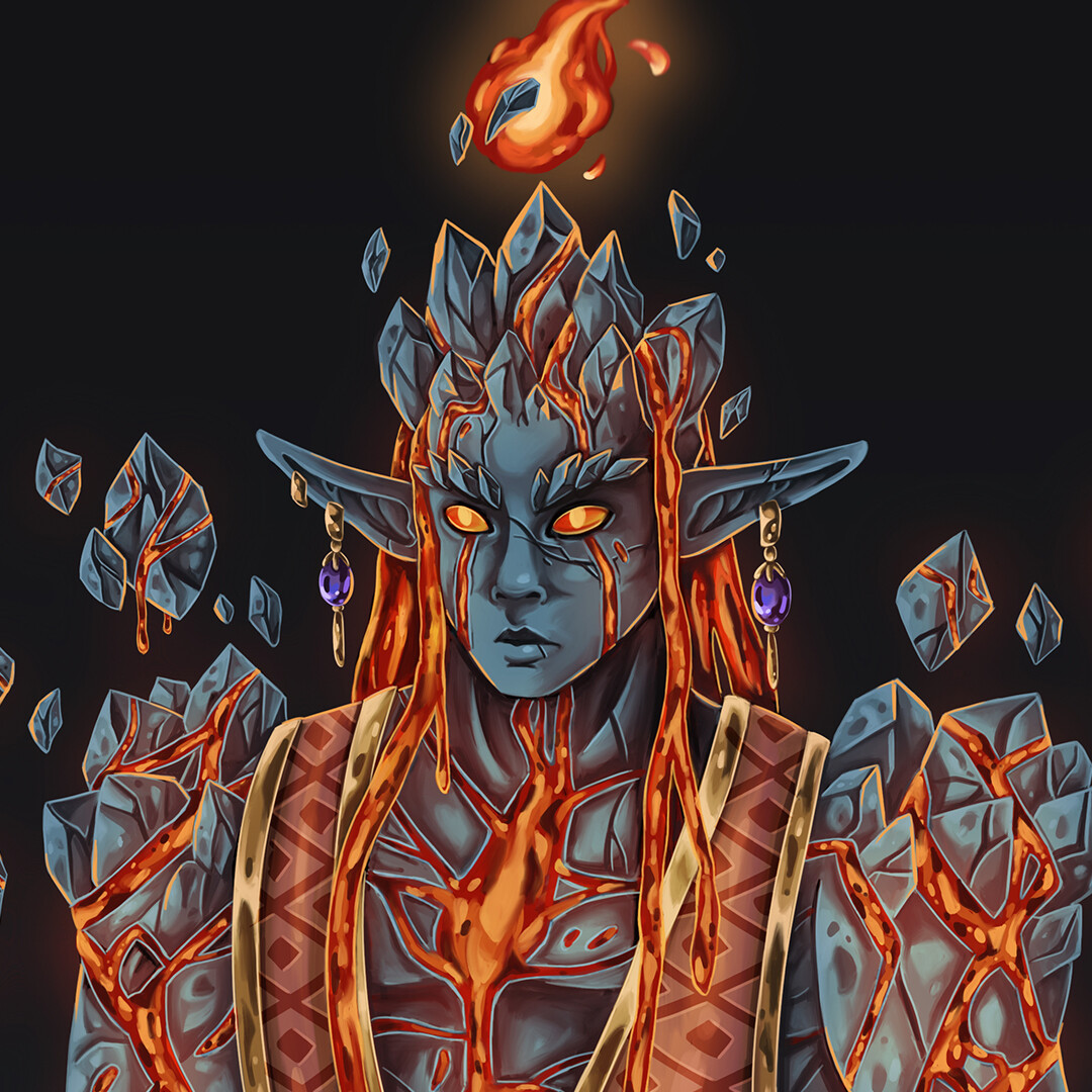 ArtStation - Magma Genasi