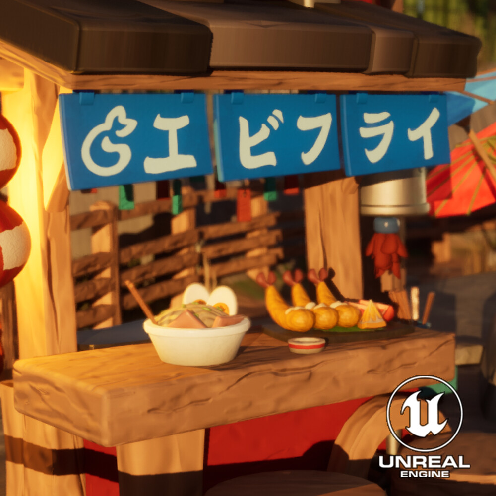 ArtStation - Japanese Food Stalls (Tech & Stylisation Experimentation)