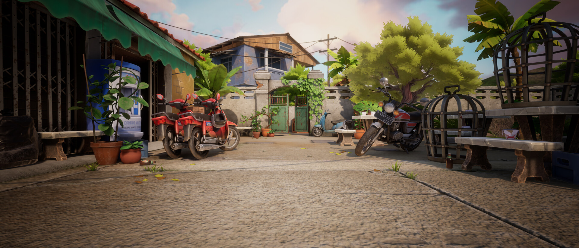 ArtStation - Mobile project game locations ,,Rooster Fights''