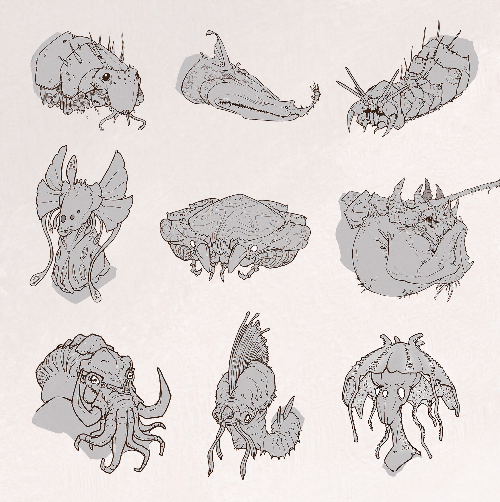 ArtStation - Busts of Creature Sketches