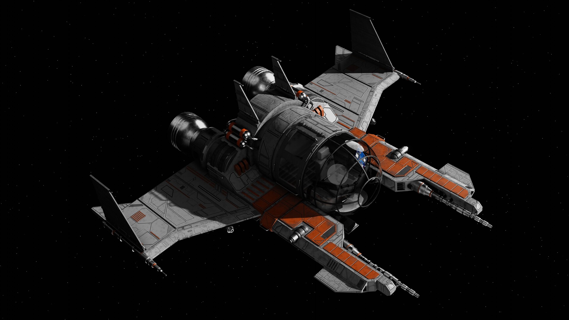 ArtStation - Spaceship 3d Model (Blender)