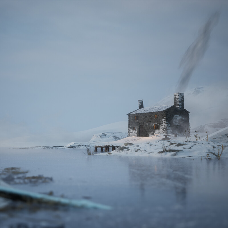 ArtStation - Old stone hut