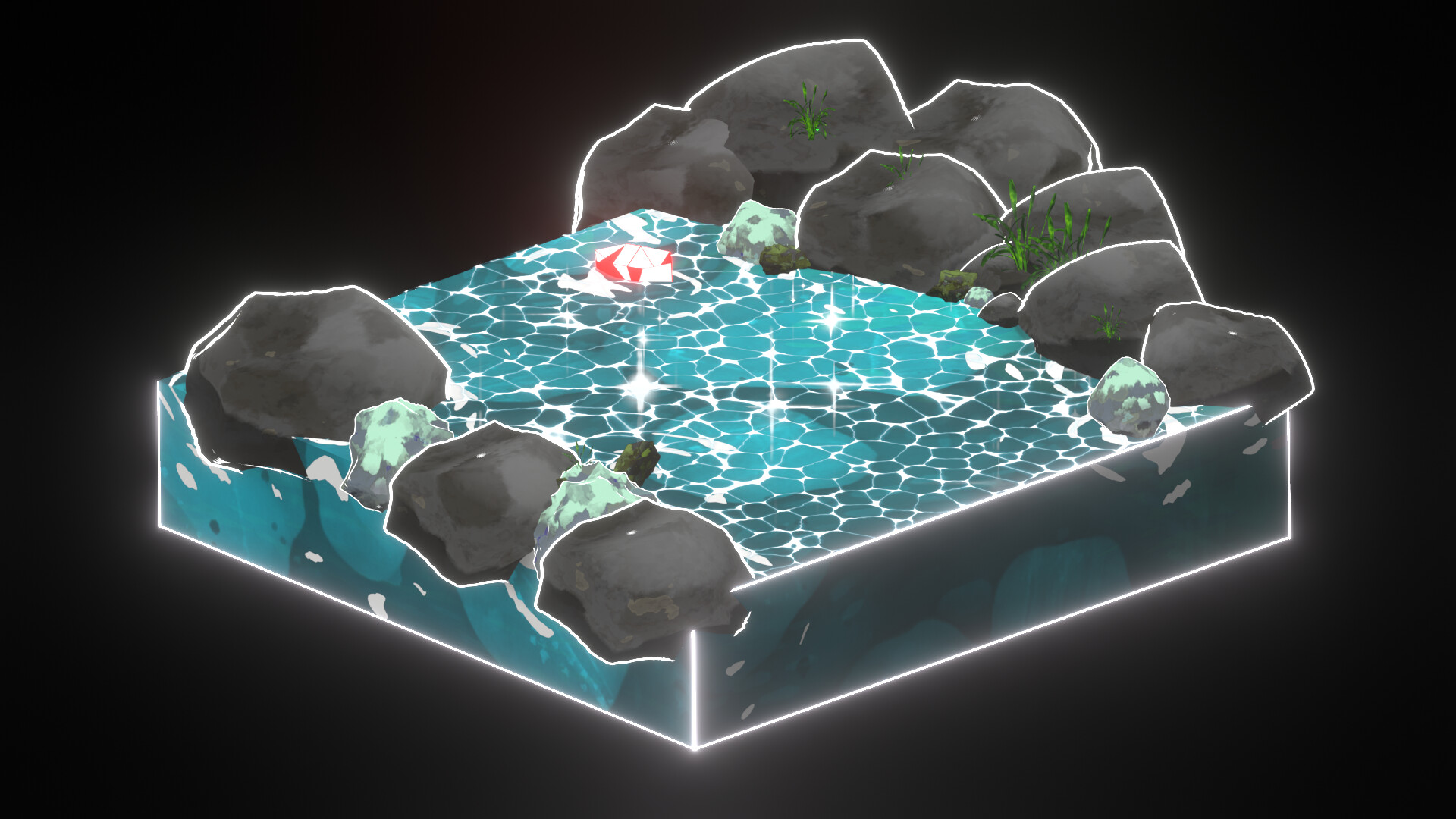 ArtStation - Anime-inspired water ripple effect Animation