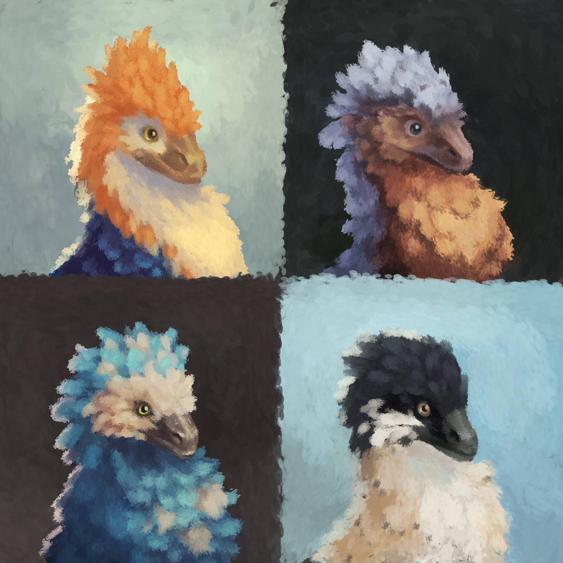 ArtStation - Fluffy Dino Portraits