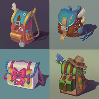 ArtStation - Backpacks props concept