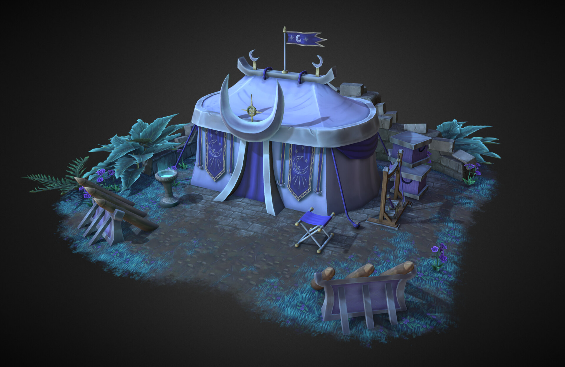 ArtStation - Crescent Moon Paladin Encampment