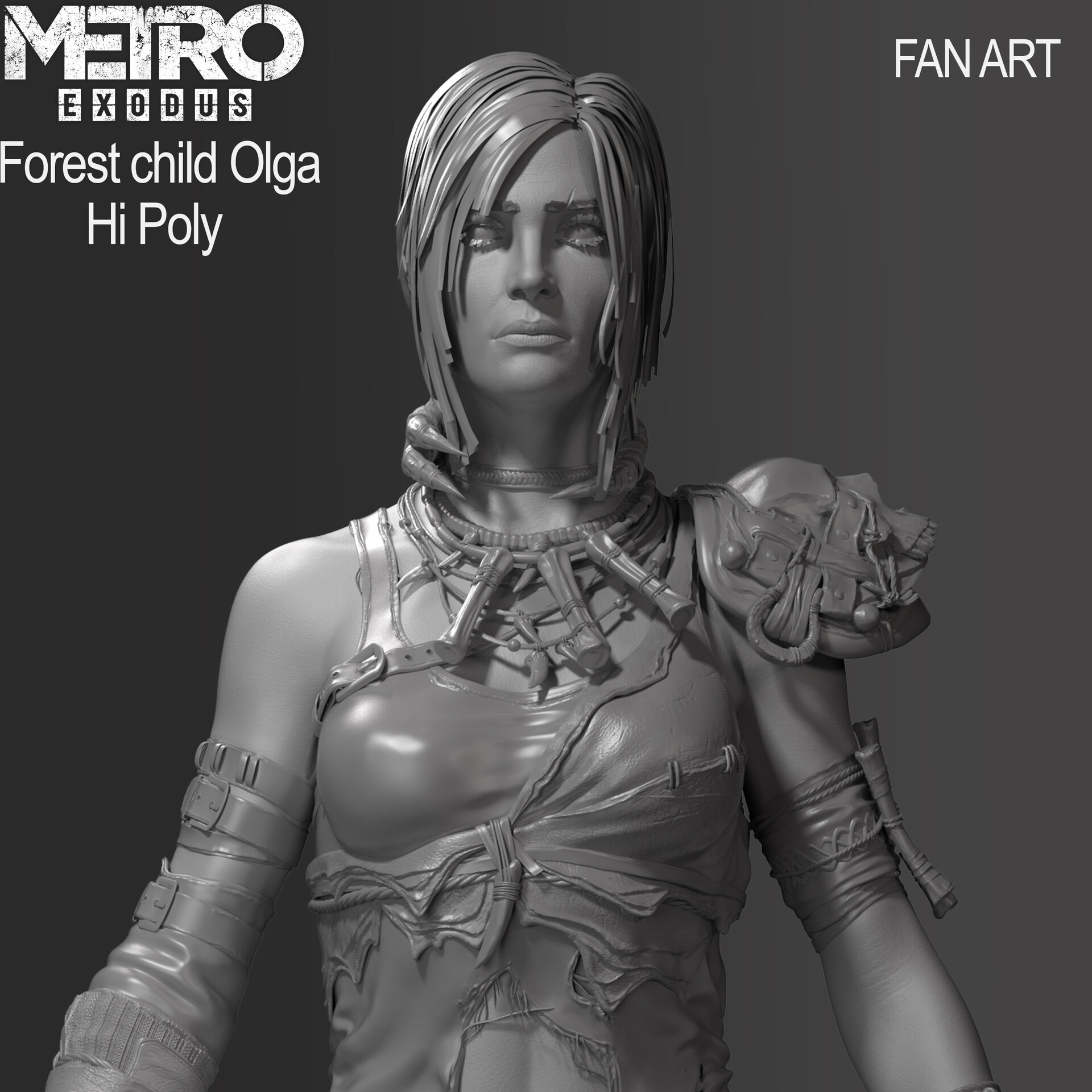 ArtStation - Forest child Olga (fan art) hi poly