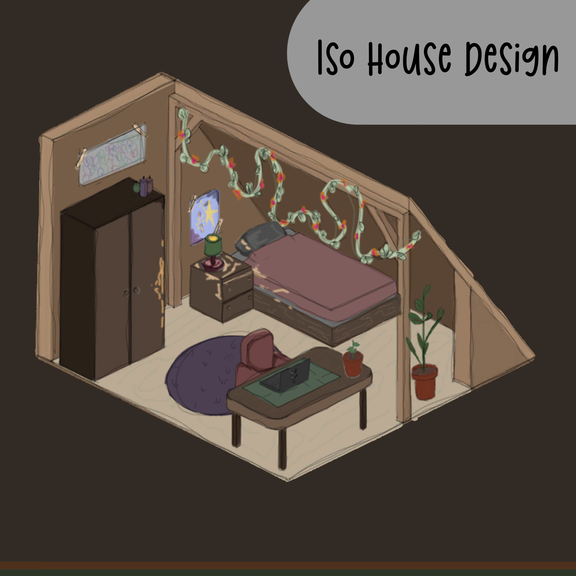 ArtStation - Iso Game House Design
