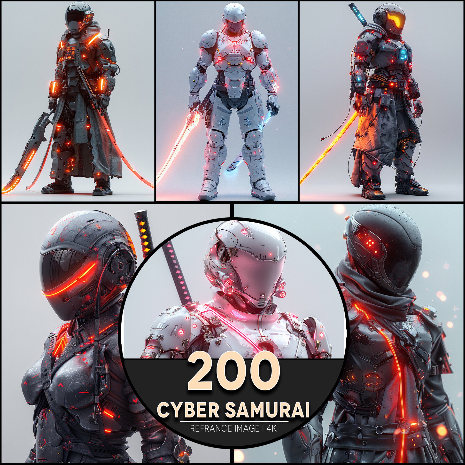 ArtStation - Cyber Samurai 4K Reference/Concept Images