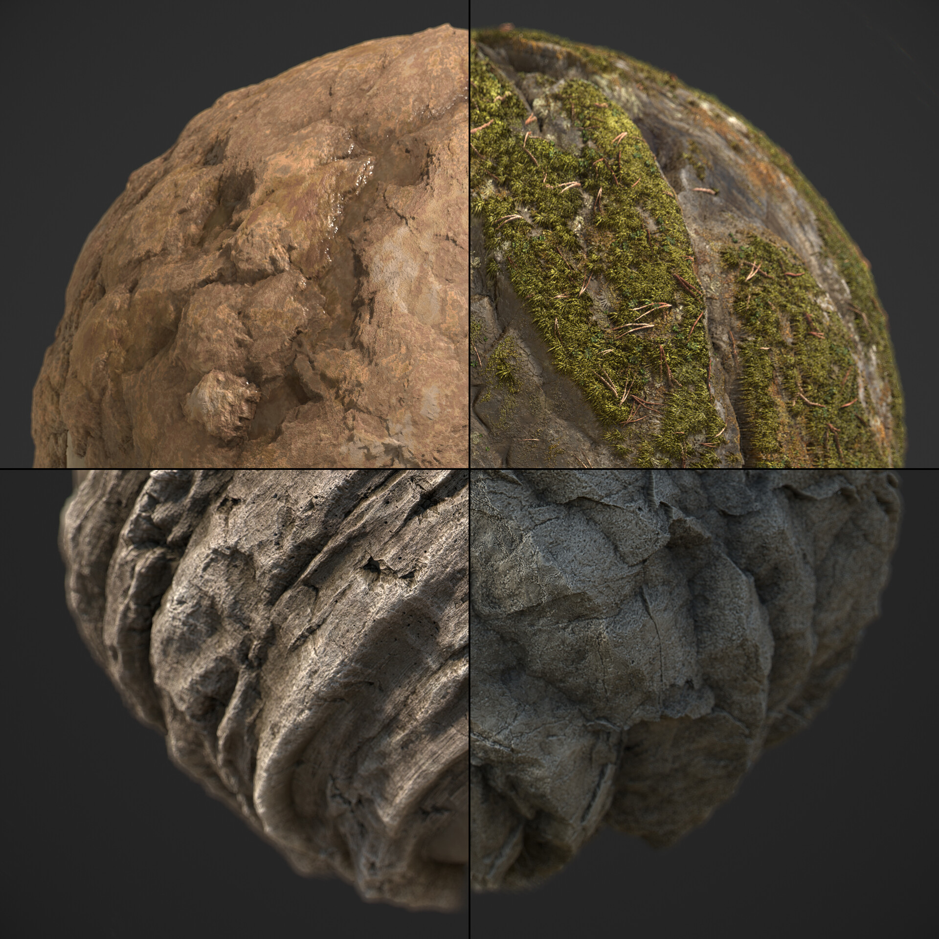 ArtStation - A set of procedural stones from SD practice