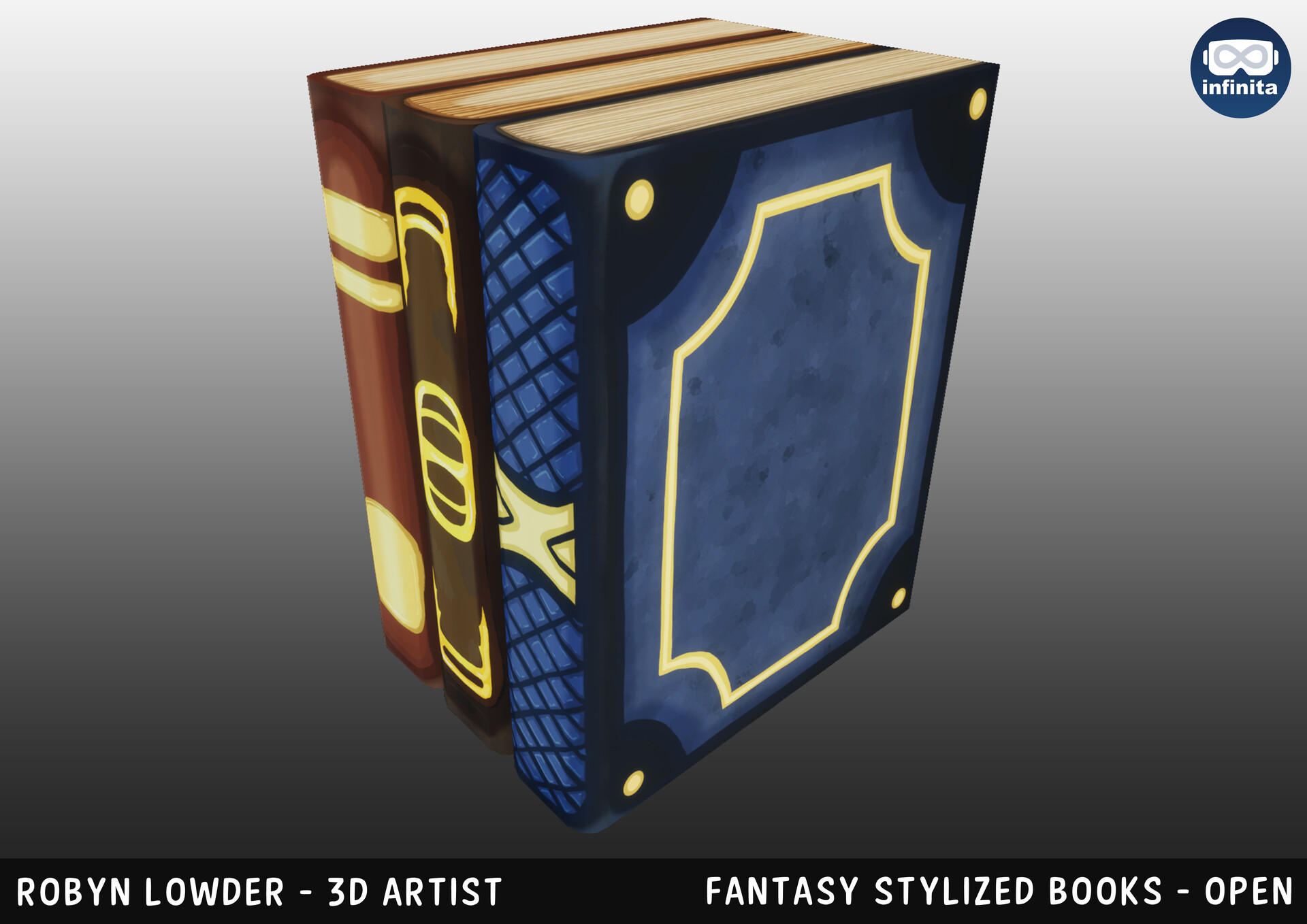 ArtStation - Fantasy Stylized Books - Infinita VR/AR Internship