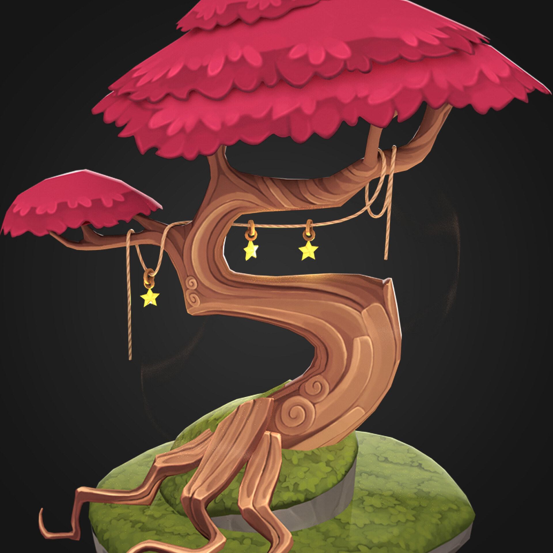 ArtStation - Handpaint Magic Tree