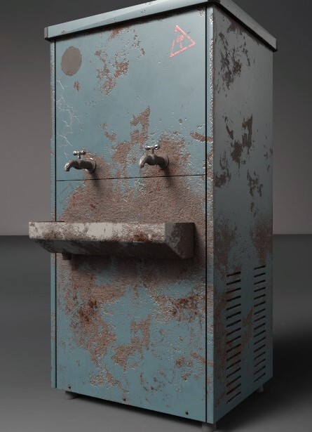 ArtStation - 3d modal rusty water cooler