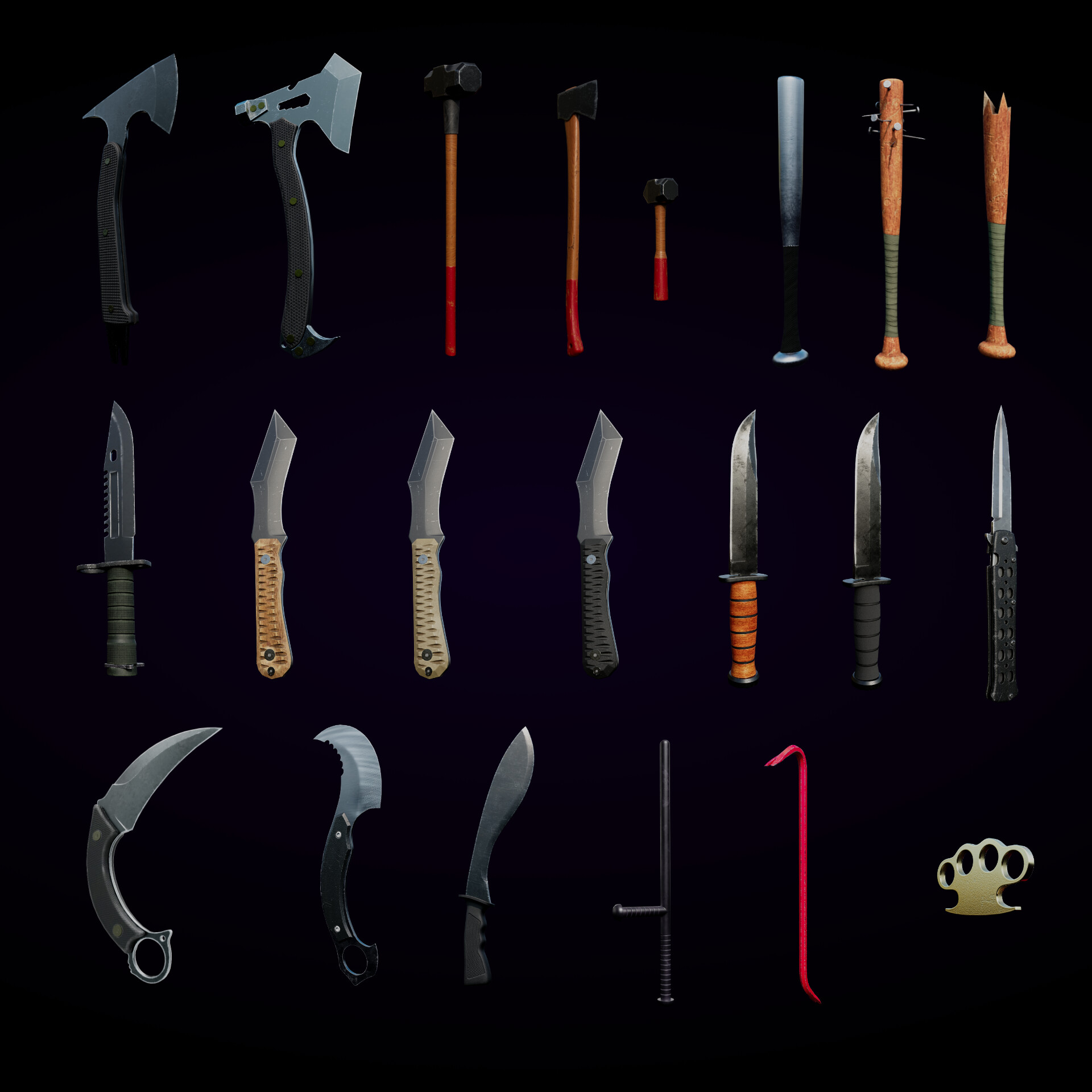 ArtStation - Melee Weapons