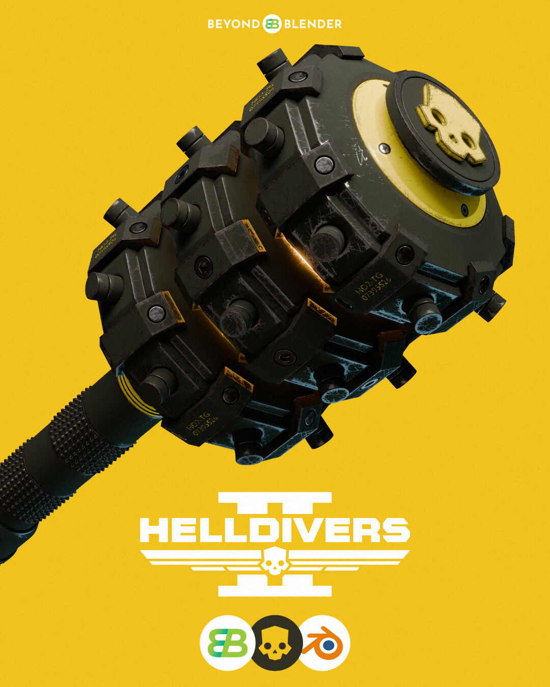 ArtStation - Helldivers 2 Thermite Grenade - Blender Tutorial