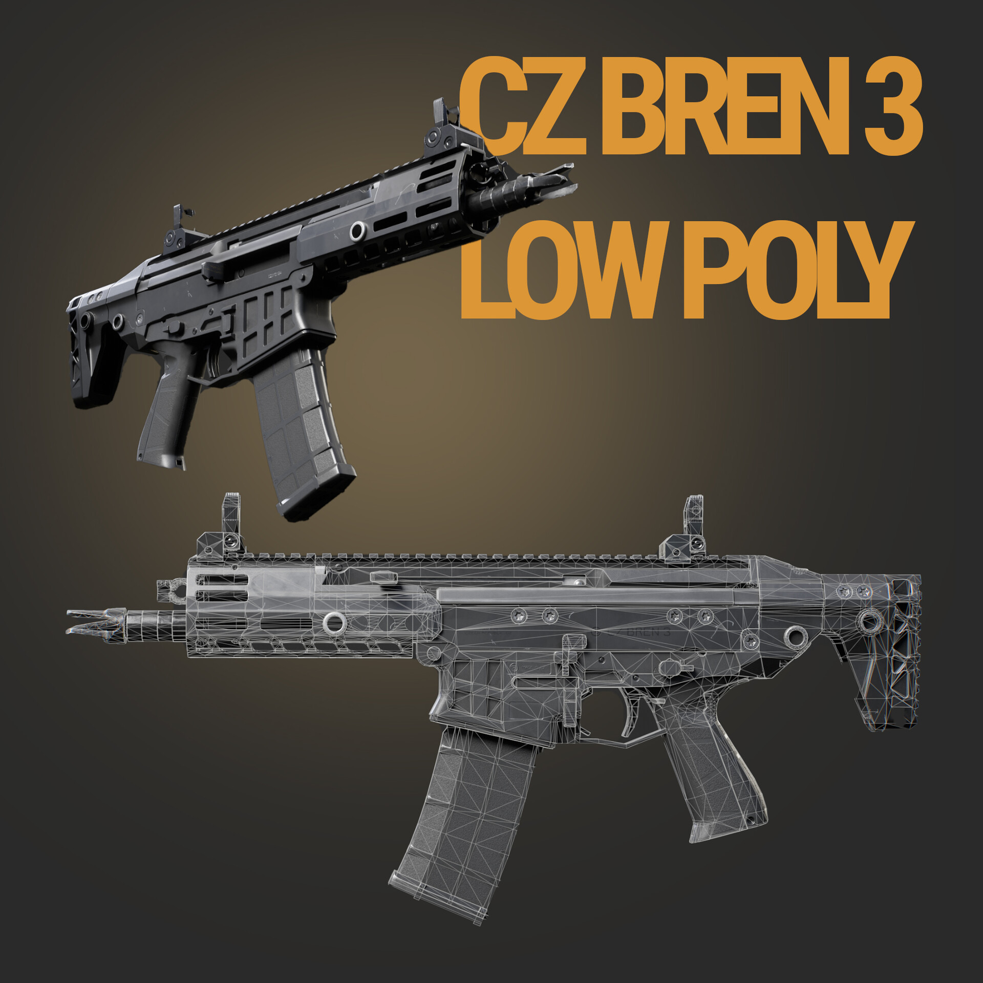 ArtStation - CZ BREN 3 LOW POLY