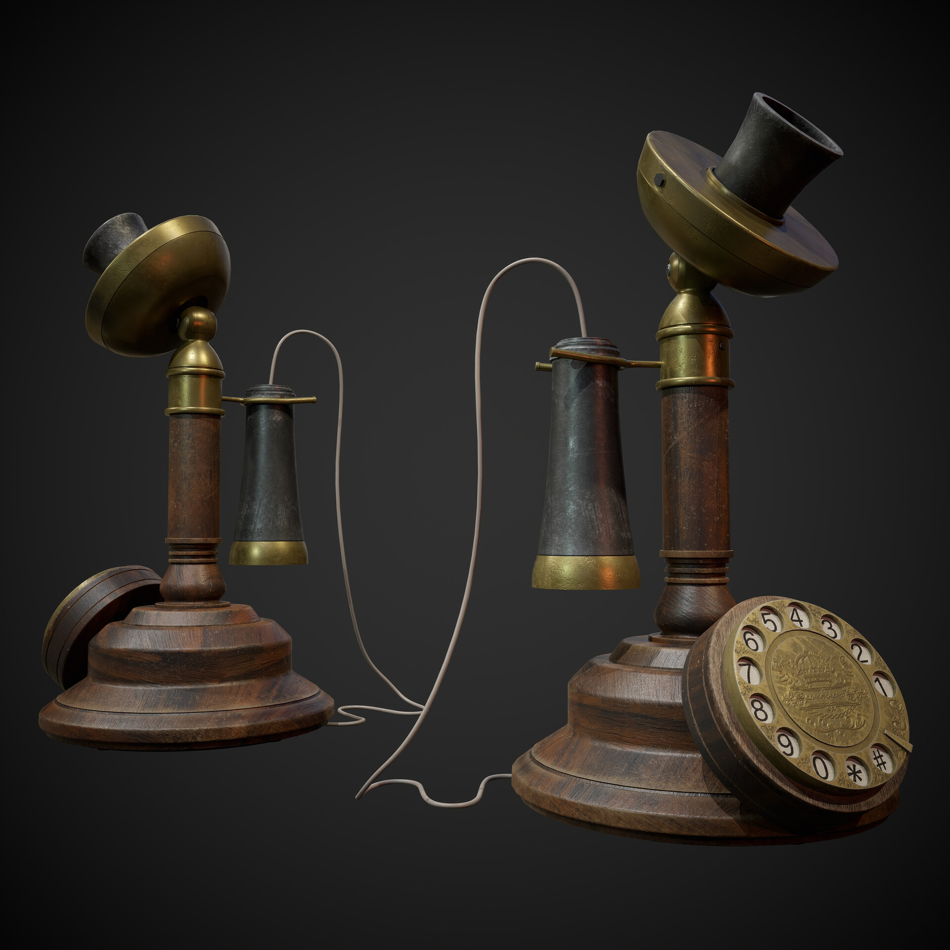 ArtStation - Old Candlestick Phone