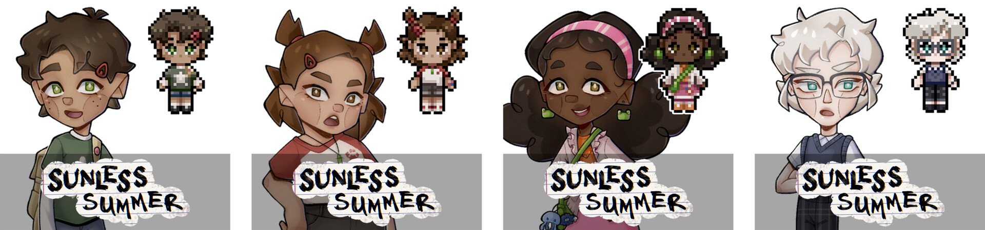 ArtStation - Sunless Summer. Yani [Character Design, Sprites, Pixel Art]