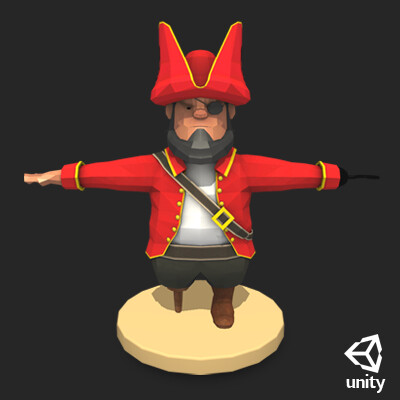 ArtStation - Low Poly Pirate Captain