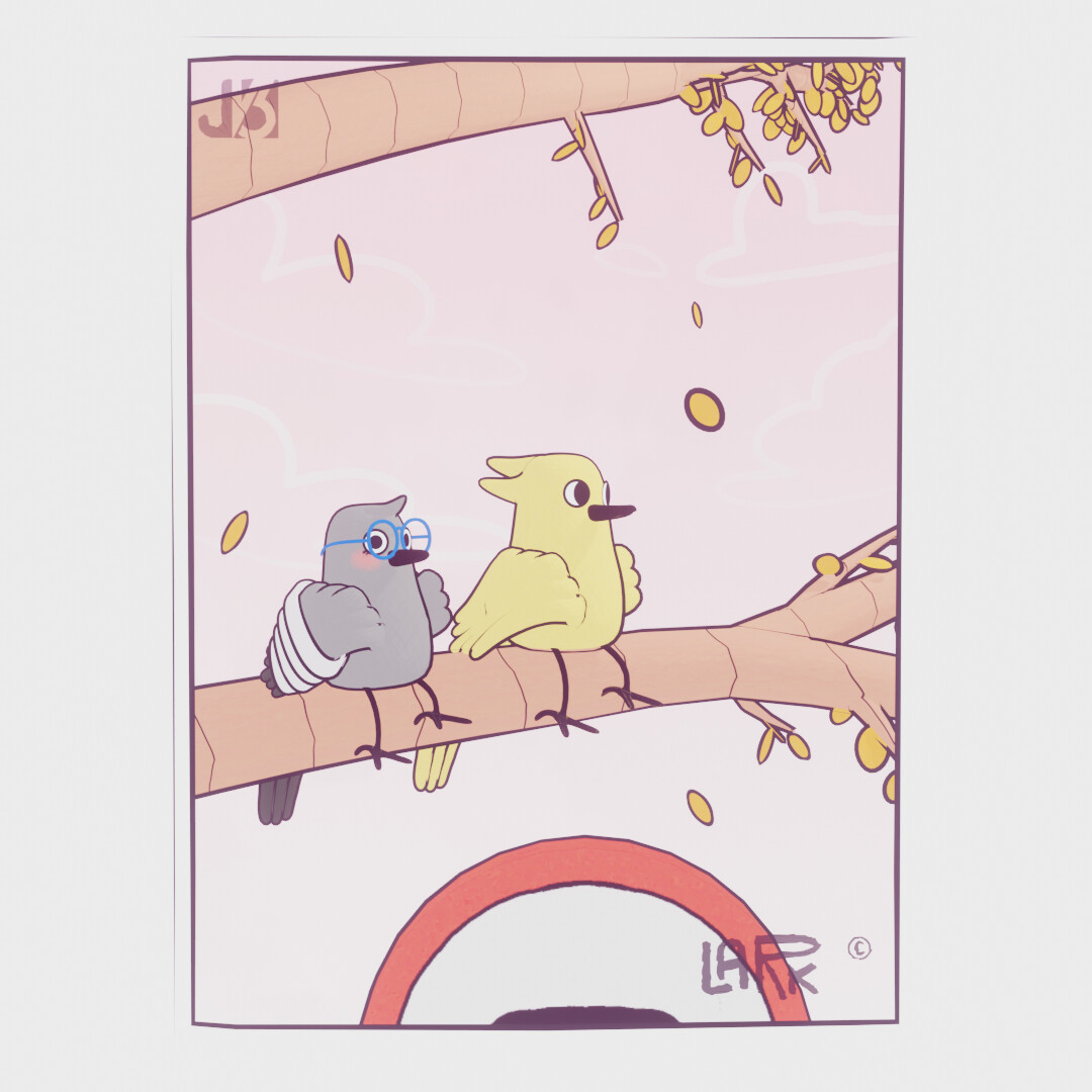 ArtStation - Lark's The Bird Book "Bus scene" Fanart