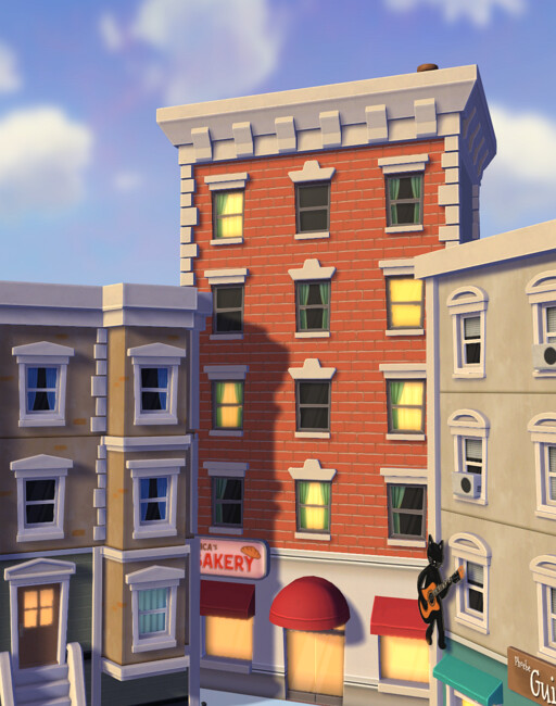 ArtStation - Cartoon City Vol.1 New York Style (Building Generator)