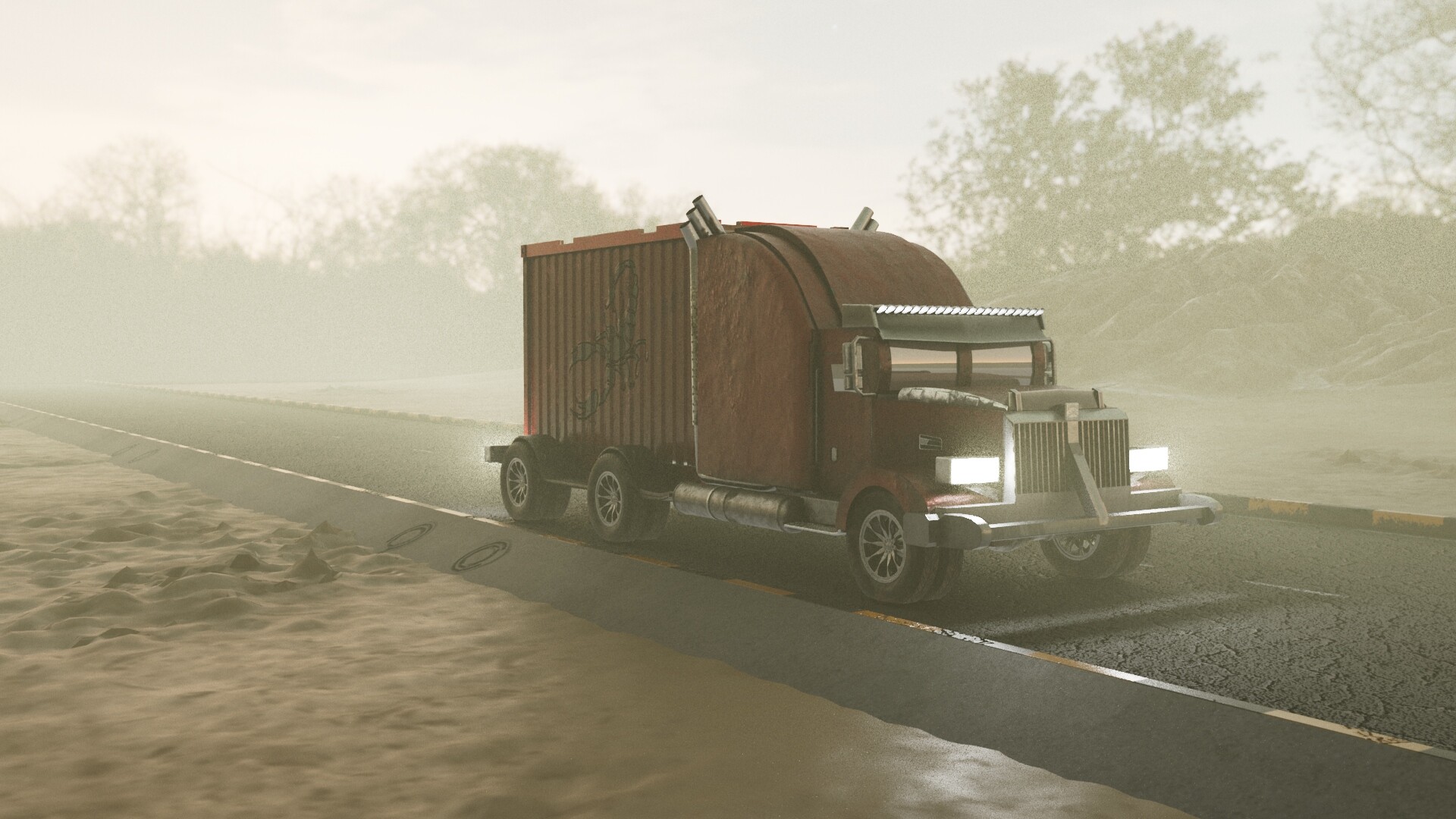 ArtStation - Trail Blazer Truck & desert environmental [3d model and texturing]