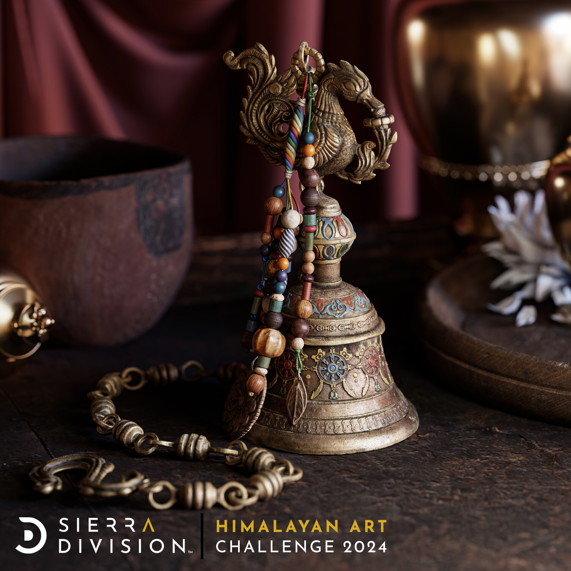 ArtStation - Buddhist Temple Hanging Bell