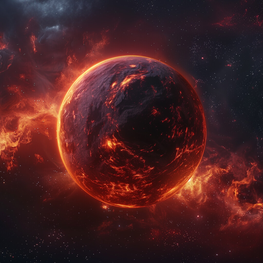 ArtStation - Sci-Fi Planet: World Scorched by Solar Prominence