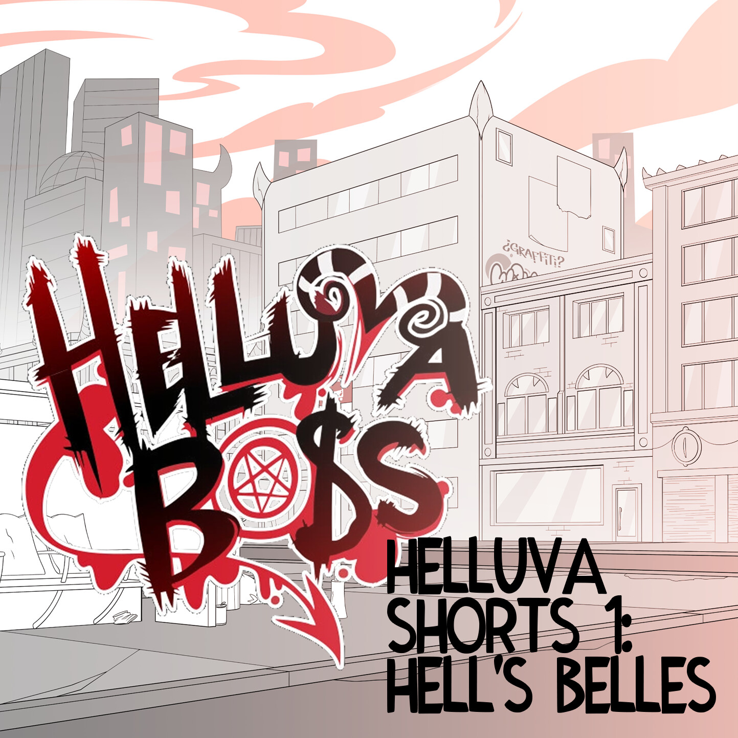 ArtStation - Heluva Short 1: Hell's Belles. Imp City background lines
