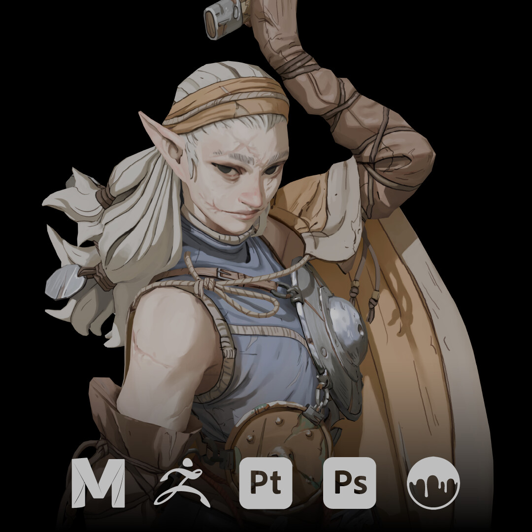 ArtStation - Hand Painted 3D Model "Feres" Original Concept by Pavel ...