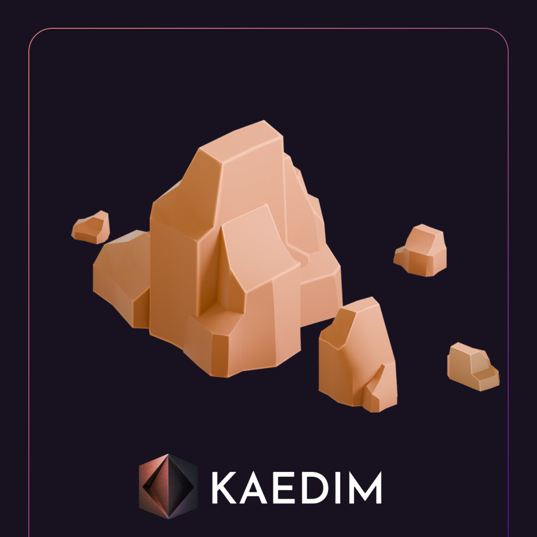 Kaedim - Rocks | Stylised Mobile Game Assets | Kaedim